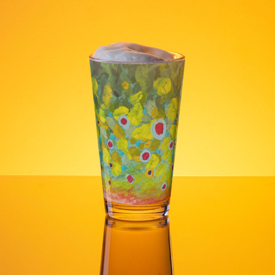 Brook Trout Beer Glass: Fly Fishing Art, 16 Oz Shaker Pint - Etsy
