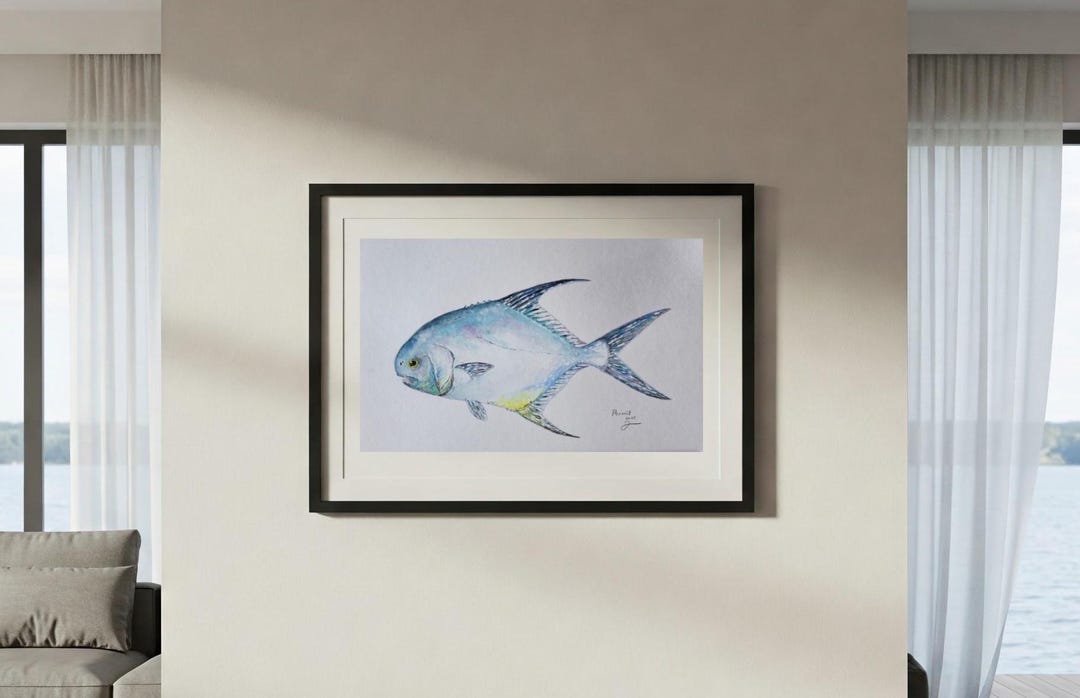 Limited Edition Permit Fish Watercolor Print – Saltwater Fly Fishing ...