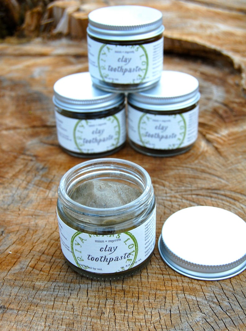 Mint + Myrrh Clay Toothpaste - All Natural, Organic Toothpaste With ...