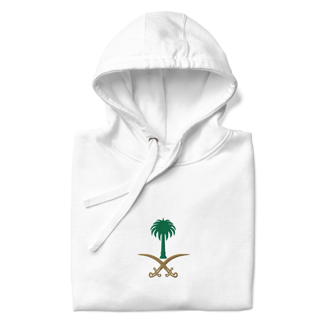 Saudi National Day Outfit Hoodie, Palm Tree and Swords National Symbol ...