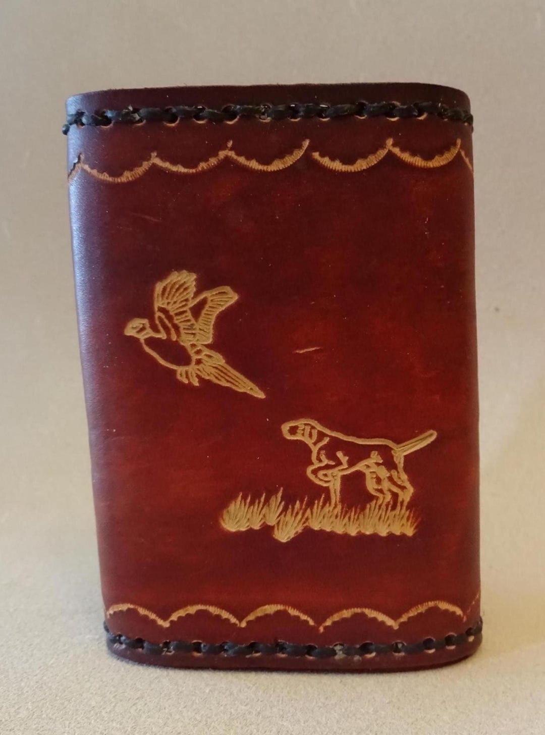 Tooled Leather Trifold Wallet Custom Leather Trifold Wallet Handmade ...