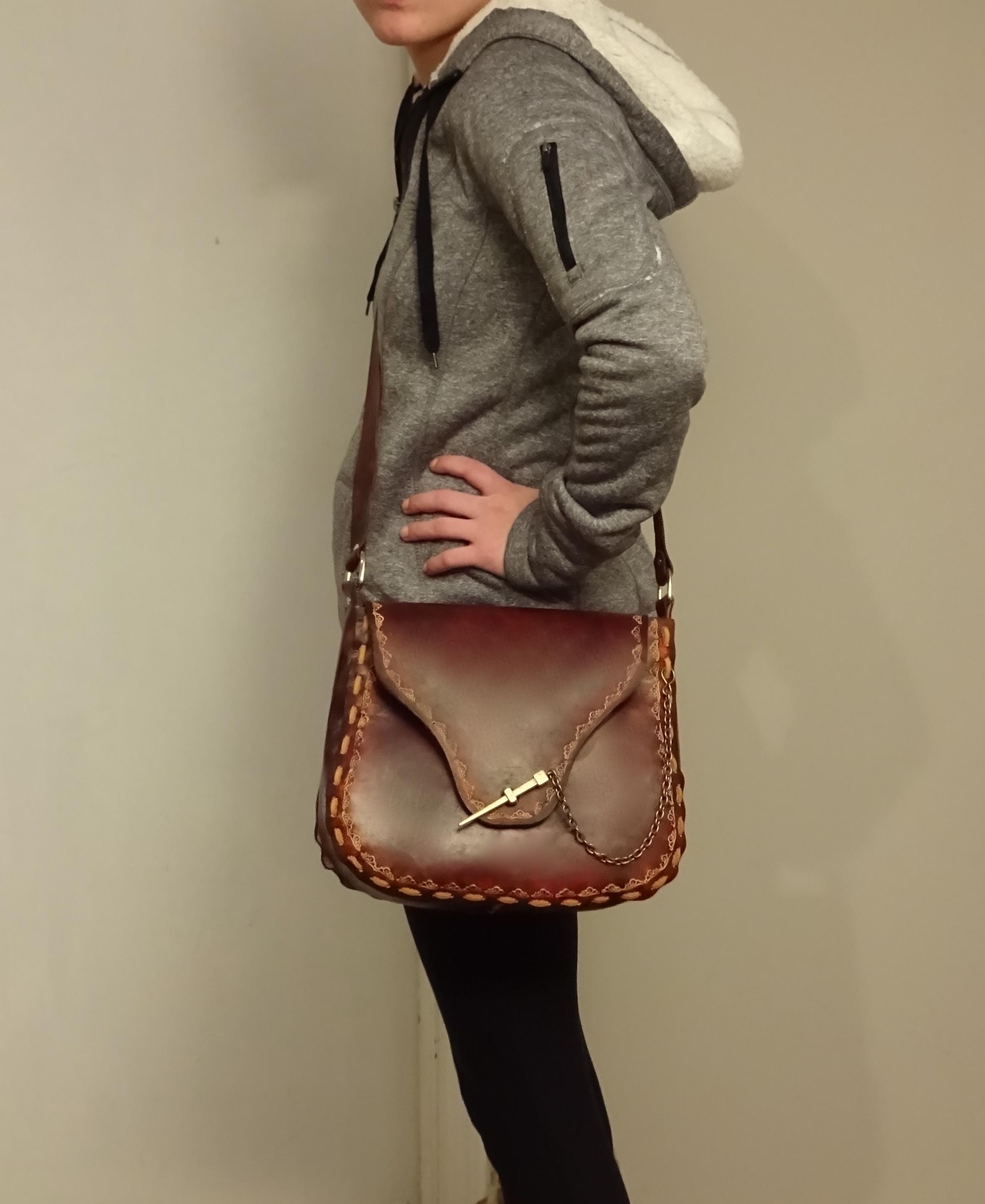 Jewel Black Leather Bag - Handmade Leather Purse - Leather Crossbody ...