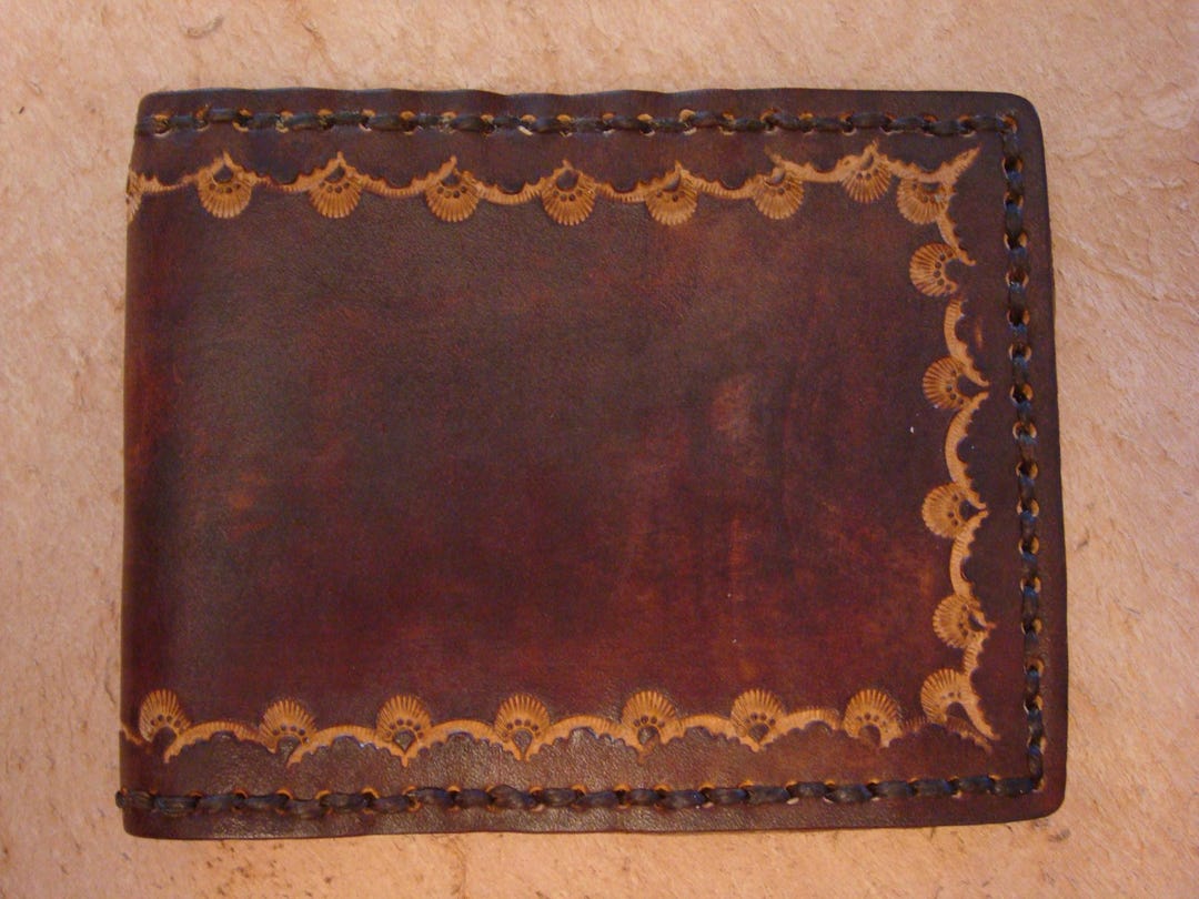 Tooled Leather Wallet - Custom Leather Wallet - Handmade Leather Wallet ...