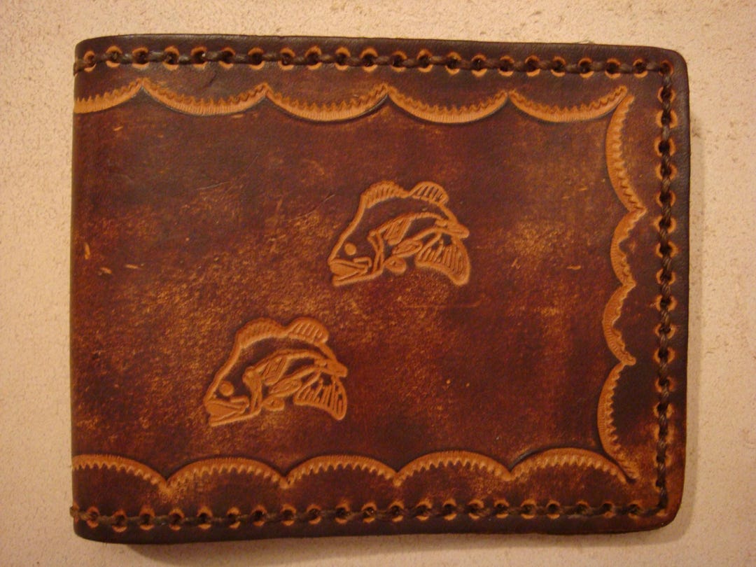 Tooled Leather Wallet - Custom Leather Wallet - Handmade Leather Wallet ...