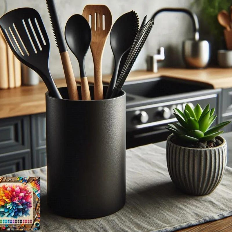 Round Utensils Holder - Etsy UK