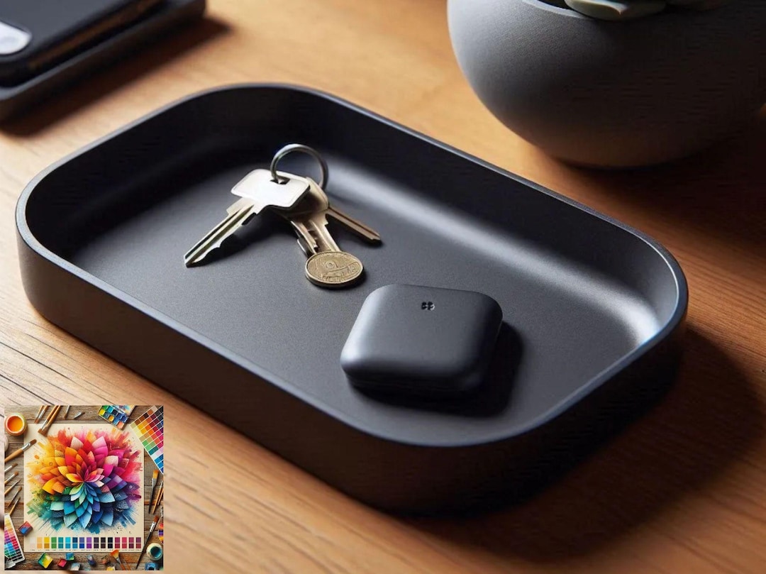 Personalised Modern Key Tray: Rectangular Catch All Organiser ...