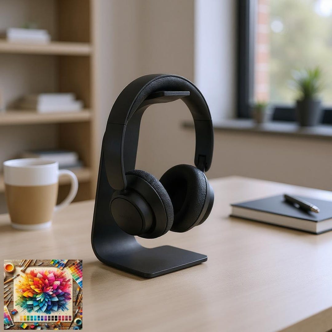 Cantilevered Headphone Stand: Modern Desk Organiser, Gaming Headset ...
