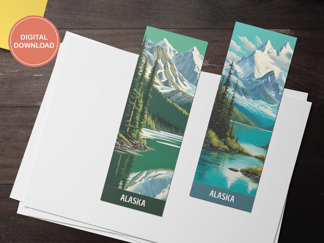 Set of 2 Bookmarks "alaska" Landscape - Collection of Landscapes of the ...