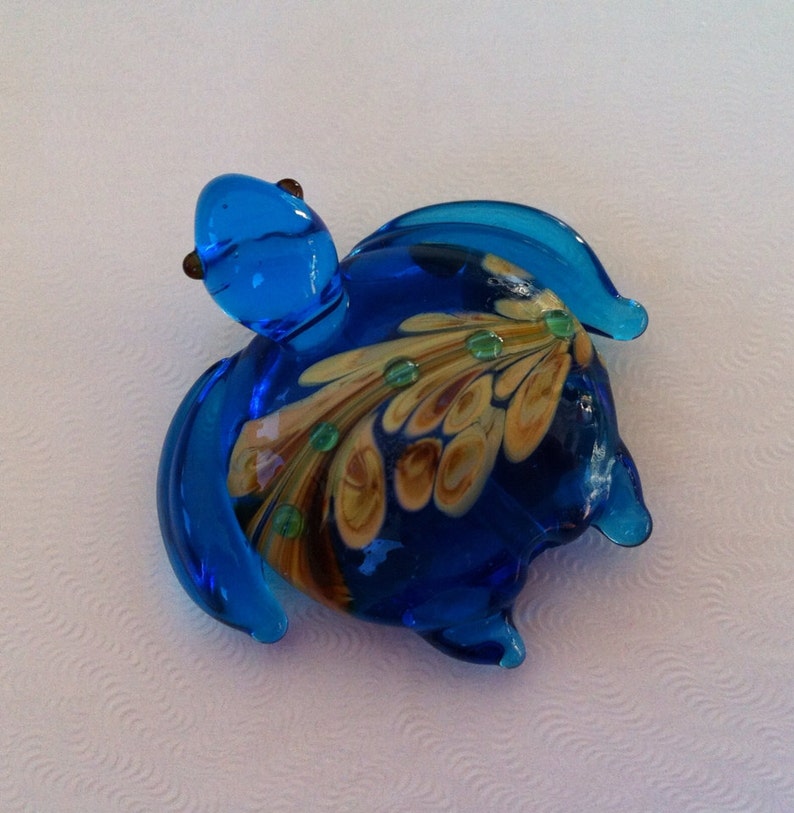 Glass Turtle - Aqua Turquoise Turtle - Focal Bead - Lampwork Glass ...