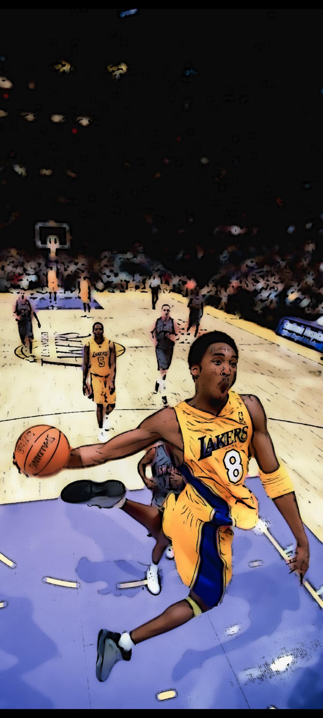 Dynamic Basketball Cartoon Effect Art Print - Vibrant Slam Dunk Poster ...