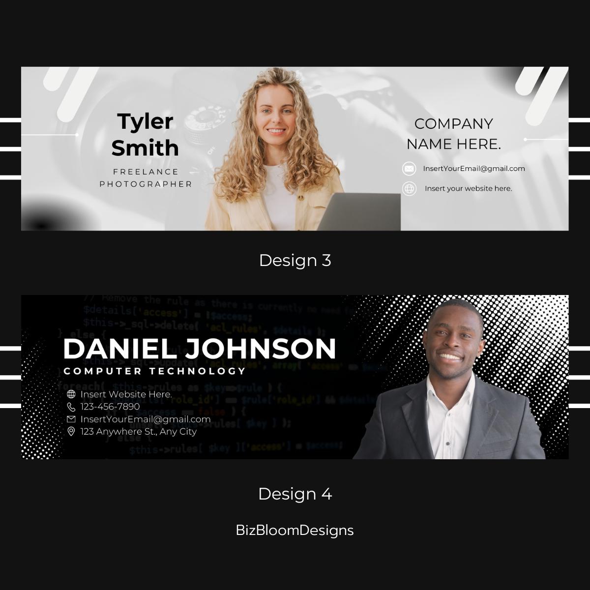 Minimalist Black & White Professional Editable Linkedin Header Template ...