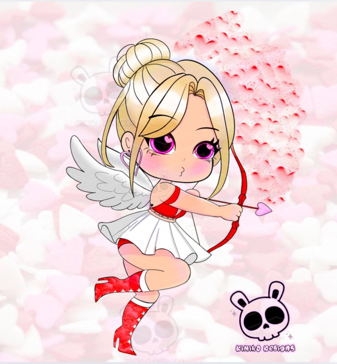 Chibi Cupid Girl PNG - Etsy