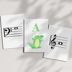Treble Clef Flashcard, Bass Clef Music Educational Game, Music Notes ...