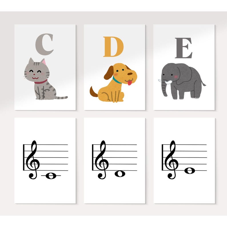 Treble Clef Flashcard, Bass Clef Music Educational Game, Music Notes ...