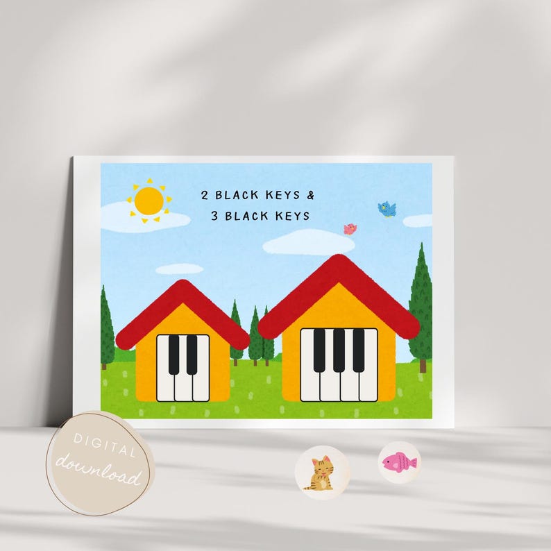 Piano Key Recognition, Fun Music Activity for Young Children, Piano ...