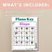 Piano Key Bingo Game Print at Home Music Activity Preschool ...