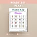 Piano Key Bingo Game: Music Activity Printable (digital Download) - Etsy