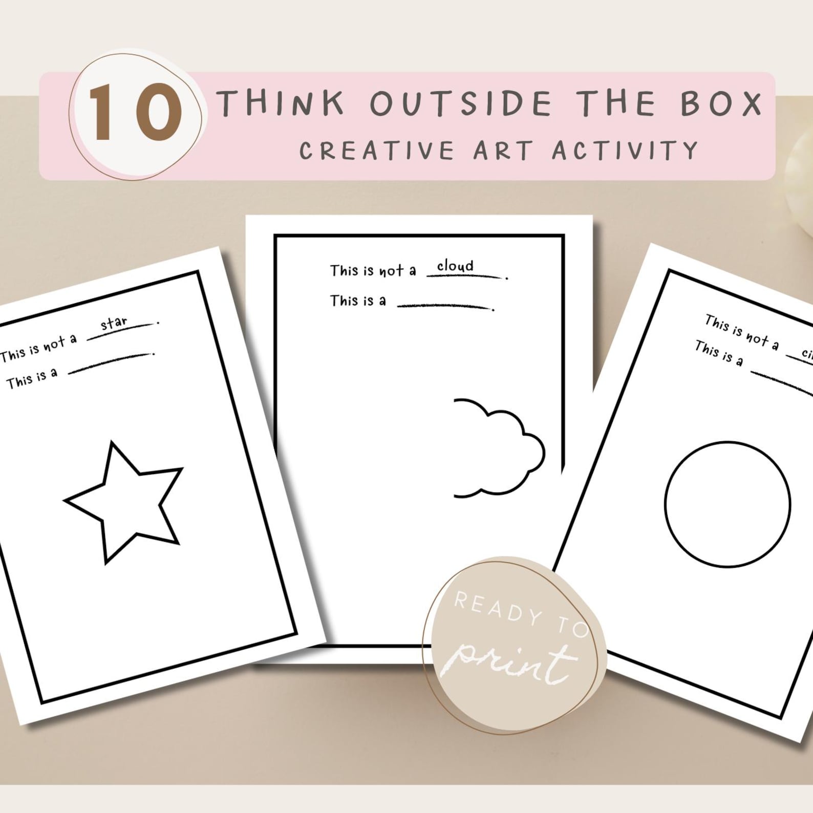 Digital Think Outside the Box Art Activity, Creative Art for Kids ...