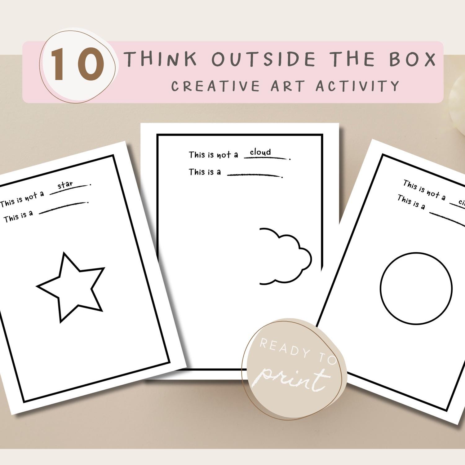 Digital Think Outside the Box Art Activity, Creative Art for Kids ...