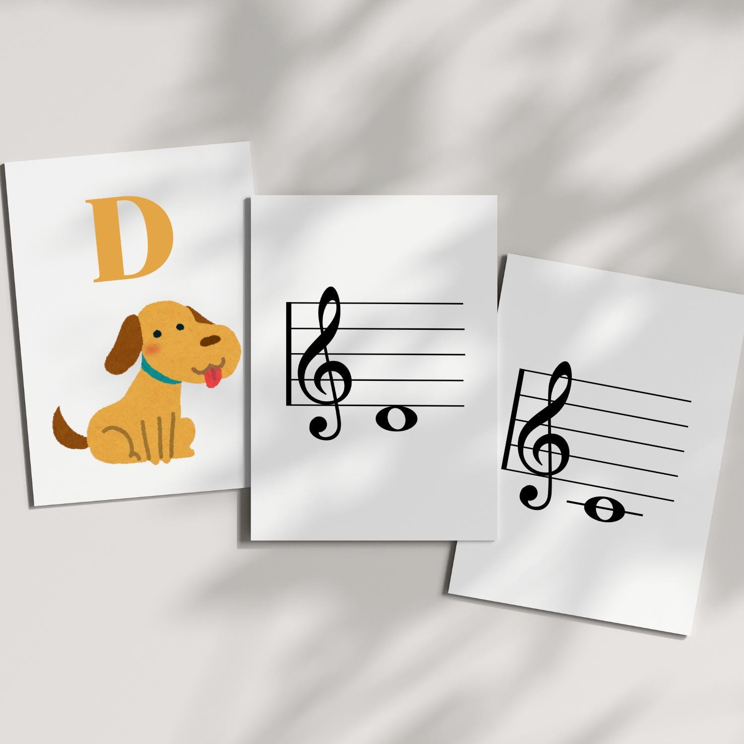 Treble Clef Flashcard, Bass Clef Music Educational Game, Music Notes ...
