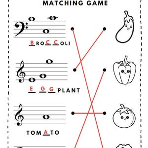 Kawaii Music Note Worksheet: Beginner Music Education (digital Download ...
