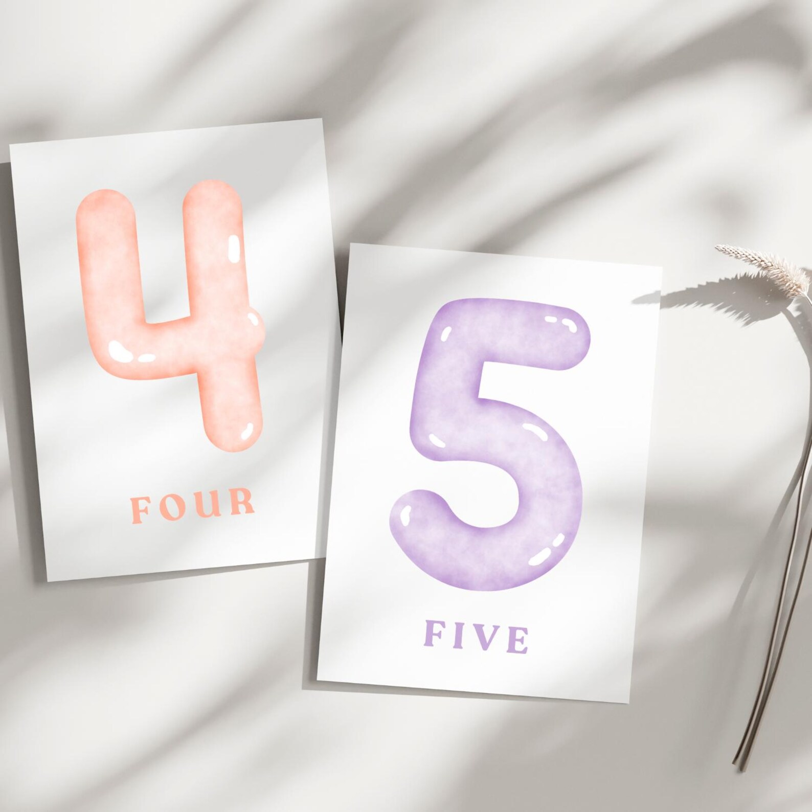 Numbers Counting Flash Cards, Count and Clip, Number Cards 1-10 ...