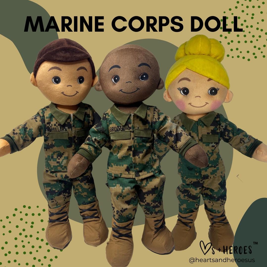 Marine Corps Military Heroes Custom Plush Doll Daddy Mommy Lookalike ...
