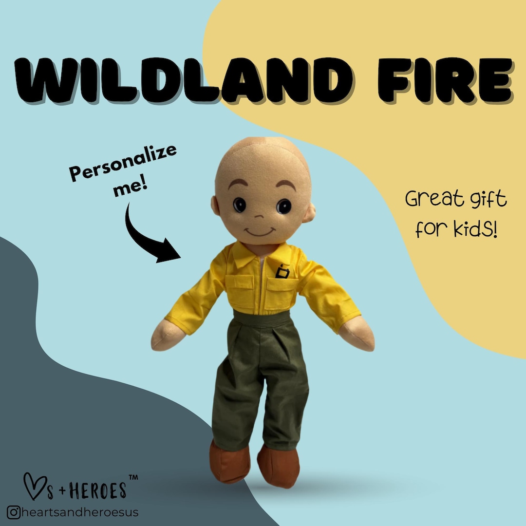 Wildland Fire Firefighter Heroes Doll Plush Fireman Daddy Mommy ...