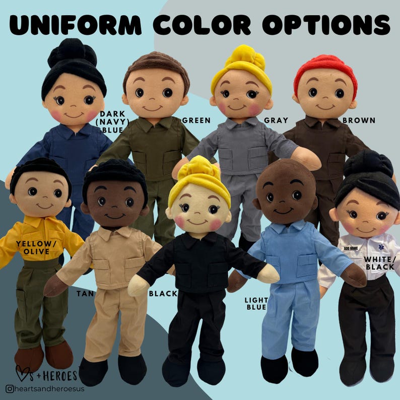 Custom Uniform Law Enforcement Doll Police Hero Sheriff First Responder ...