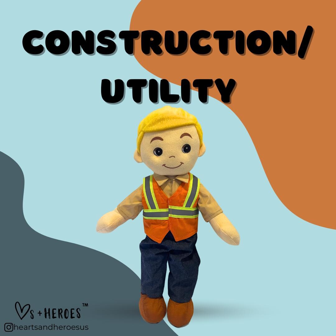 Construction Utility Worker Heroes Plush Daddy Mommy Lookalike Lineman ...