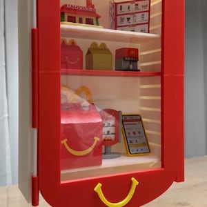 Retro Mini Fast Food Toy Display Stand – Vintage Style Shelf for ...