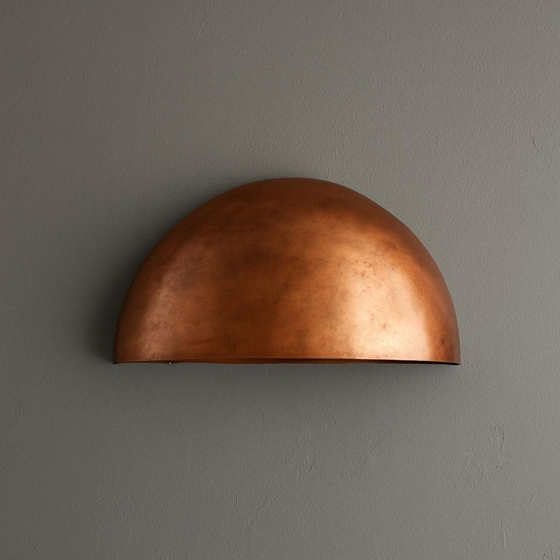 Copper Wall Sconce, Minimalist Dome Wall Lamp, Minimalist Lighting ...