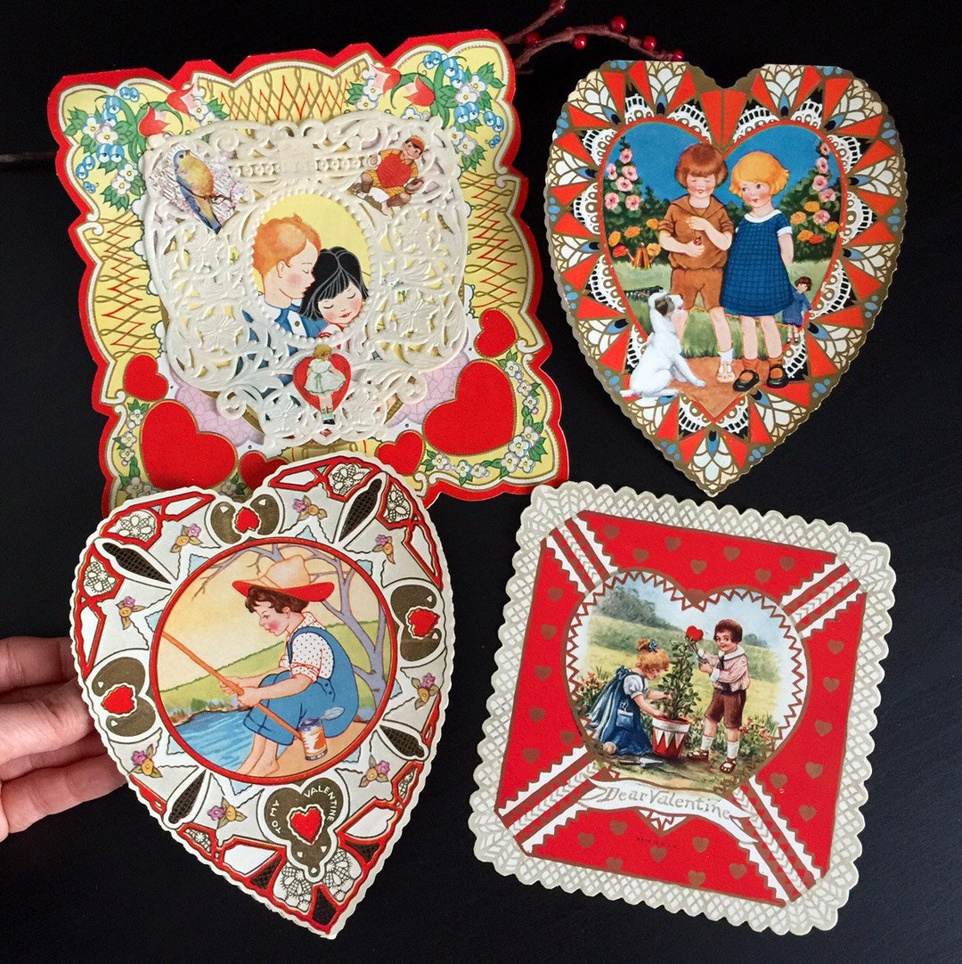 Vintage 1920s Valentine Card Collection: Embossed, Die-cut, Pop-up ...