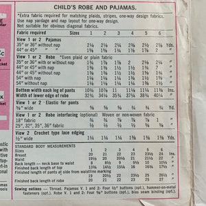 Vintage 1960s Sewing Pattern, Size 1 Toddler Robe and Buttoned Two ...