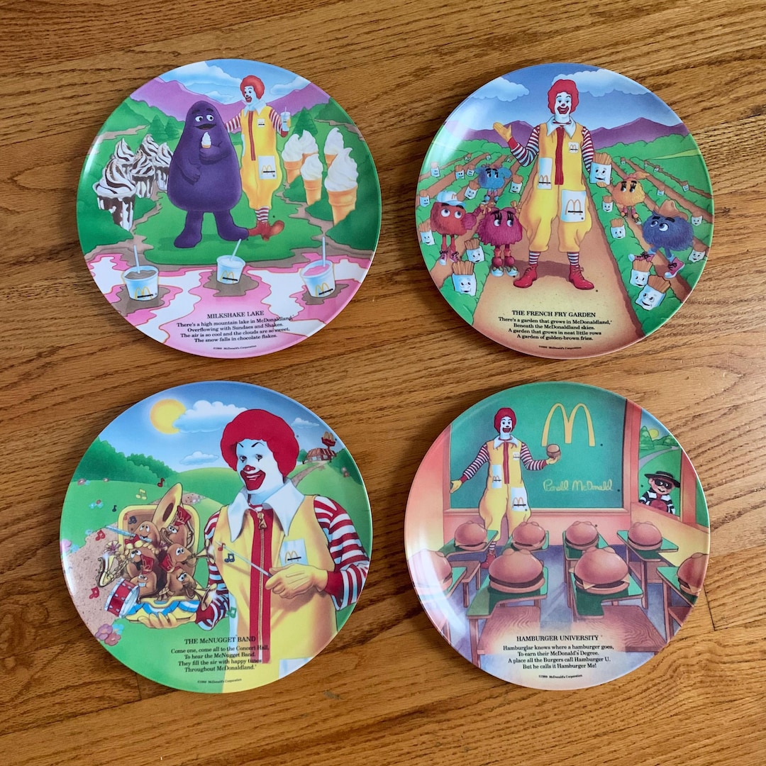 Vintage 1989 Mcdonald Collectible Plate Set UNUSED - Etsy