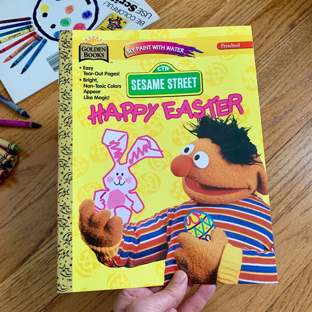 Vintage 1997 Sesame Street Easter Paint With Water Activity Book UNUSED ...