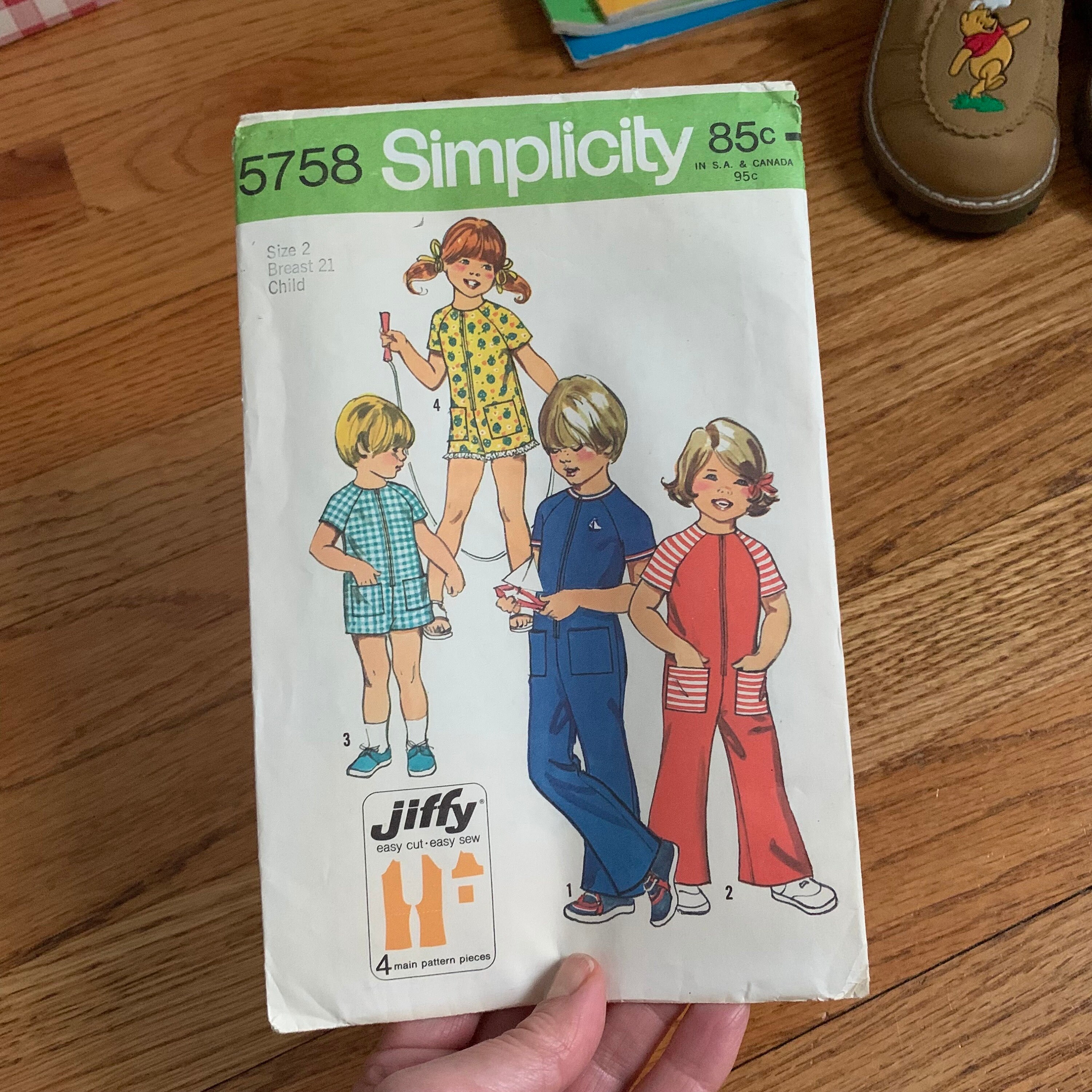Vintage 1970s Kids Bell Bottom Jumpsuit Sewing Pattern - Long & Short ...