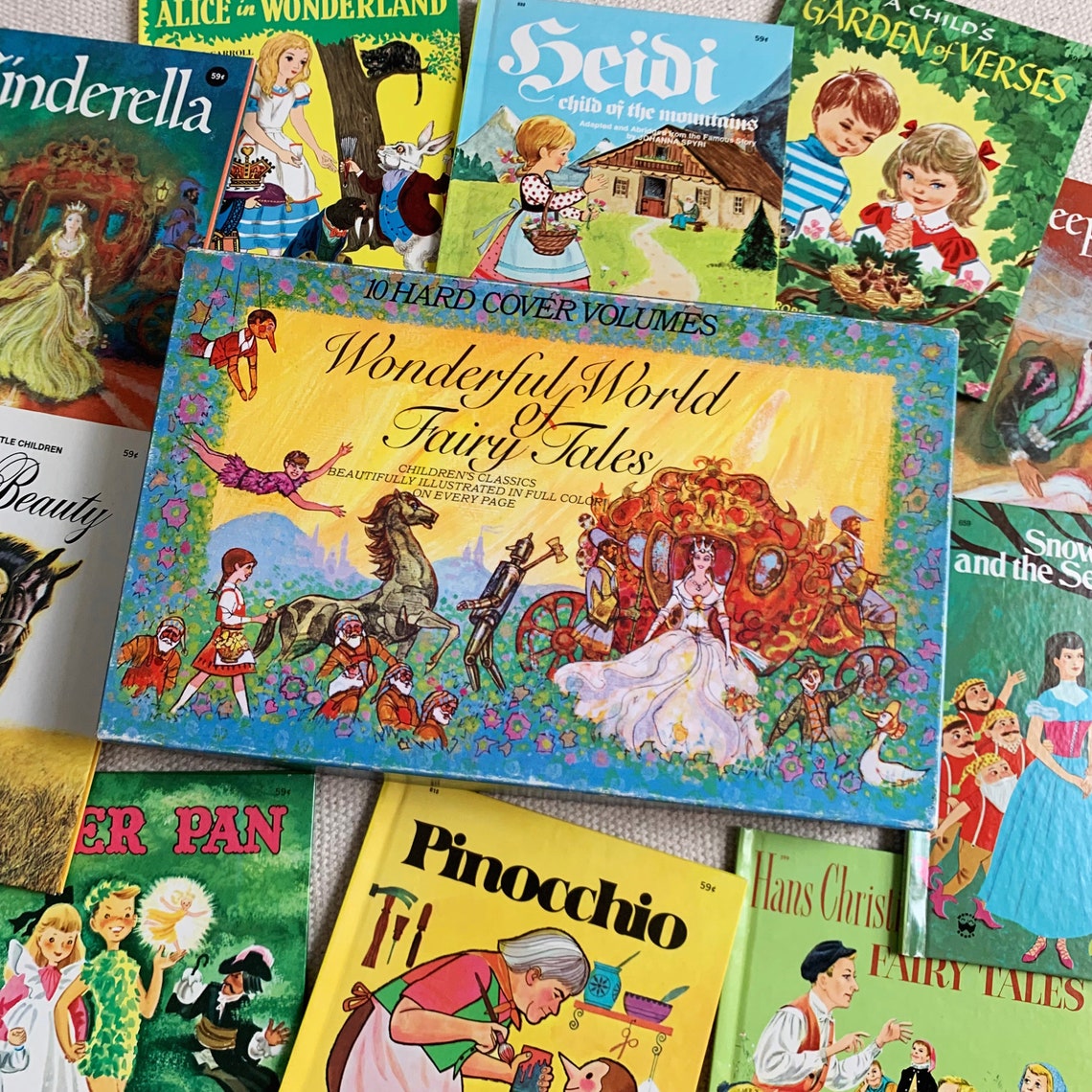 Wonder Books Wonderful World of Fairy Tales 10 Volume Box Set - Etsy