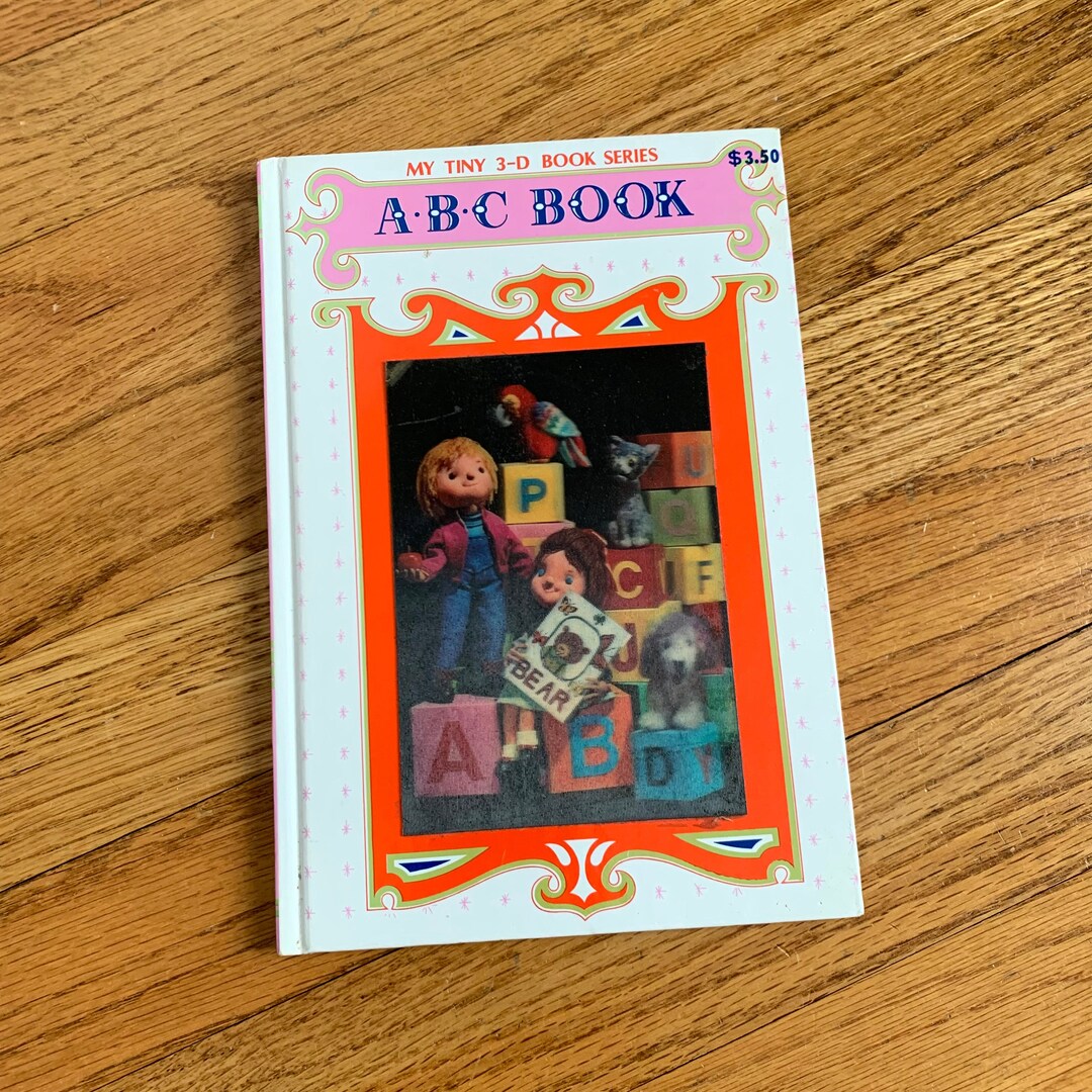 Vintage 1970s Childrens Book, ABC Book, Puppet Storybook Tiny 3D Book ...