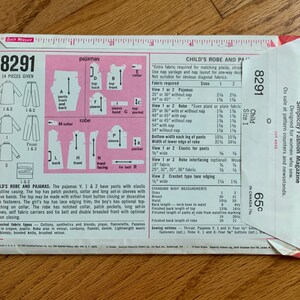 Vintage 1960s Sewing Pattern, Size 1 Toddler Robe and Buttoned Two ...