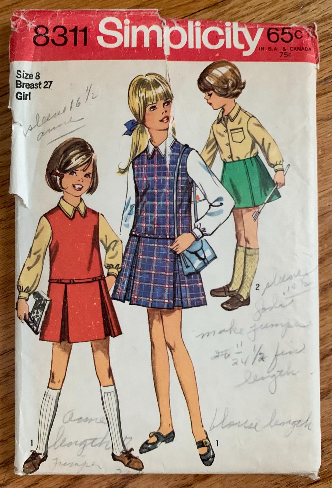 CLEARANCE Size 8 Vintage 1960s Girls Jumper, Mini Skirt and Long Sleeve ...