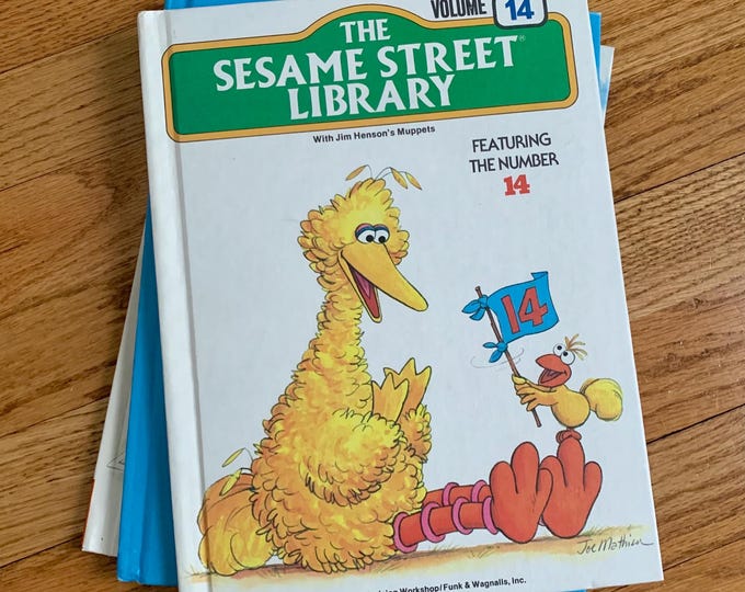 Vintage 1978 the Sesame Street Library Volume 14 Hc Featuring Number 14 ...