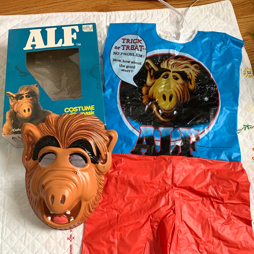 3/4 Vintage 1980s Kids Halloween Costume, Collegeville Alf Costume W ...
