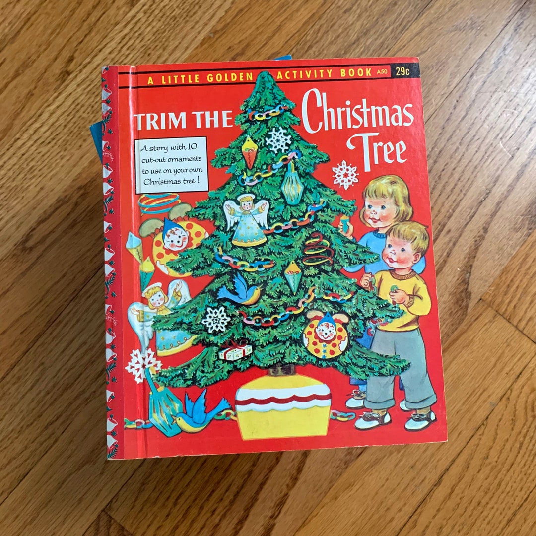 Vintage 1957 Little Golden Activity Book: Trim the Christmas Tree ...
