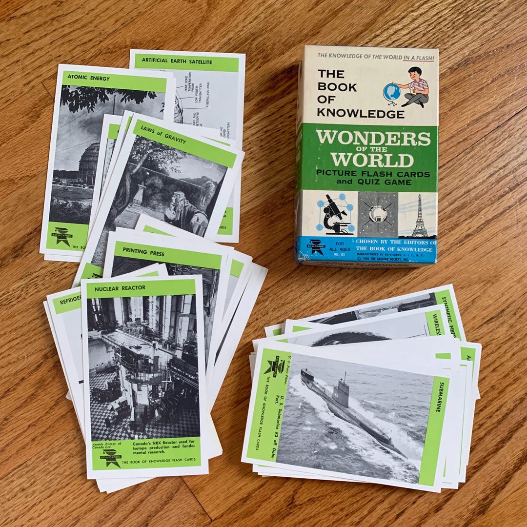 Vintage 1960s Edu-cards: Wonders of the World Quiz Game - Educational ...