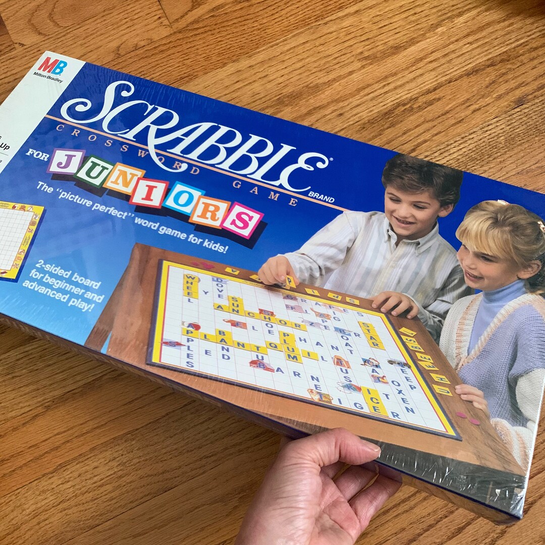 Vintage Milton Bradley Kids Scrabble Crossword Game 1989 SEALED, Two ...