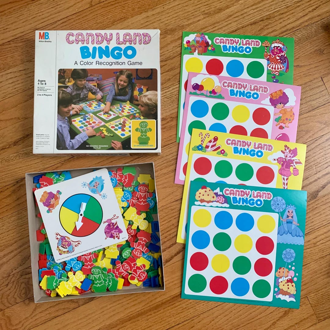 Vintage Milton Bradley Candy Land Bingo Game 1984 Complete VGC, Ages 4 ...