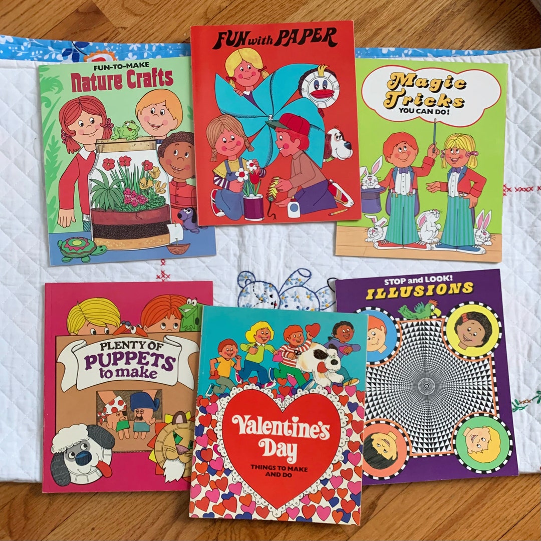Vintage 1980s Childrens Book, Things to Make and Do Activity Book Set ...