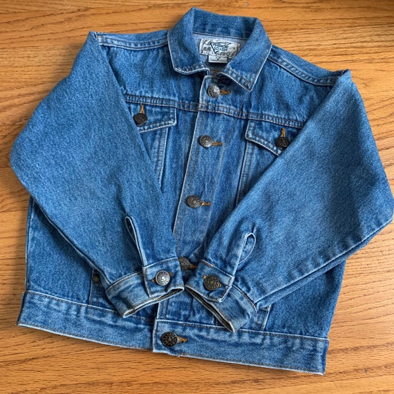 4-5 Vintage 1990s Kids Jean Jacket, French Toast Deni… - Gem