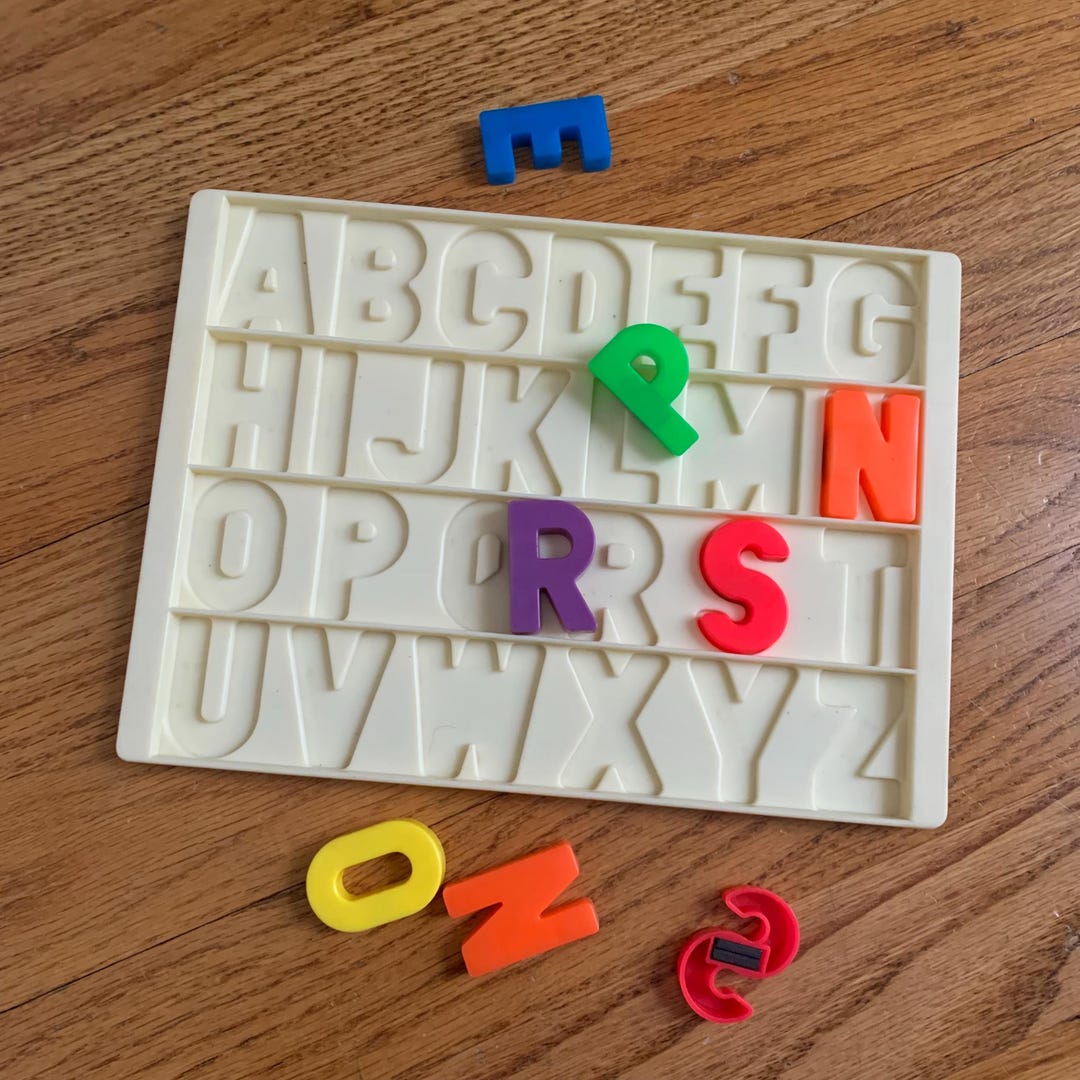 Vintage Fisher Price Alphabet TRAY ONLY for Magnet Letters - 1970s Play ...